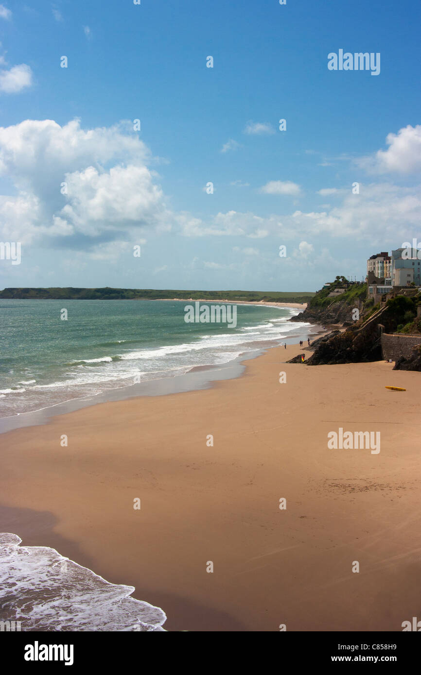 Castle Beach, Tenby , West Wales Stock Photo - Alamy