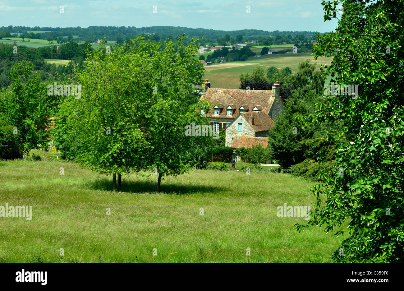 House in the countryside (Domfrontais, lower Normandy, France Stock ...
