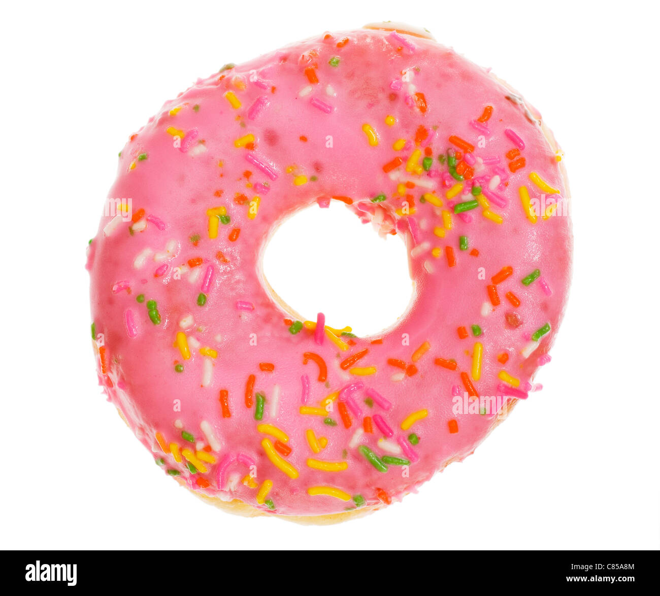Colorful donut isolated on white background Stock Photo - Alamy