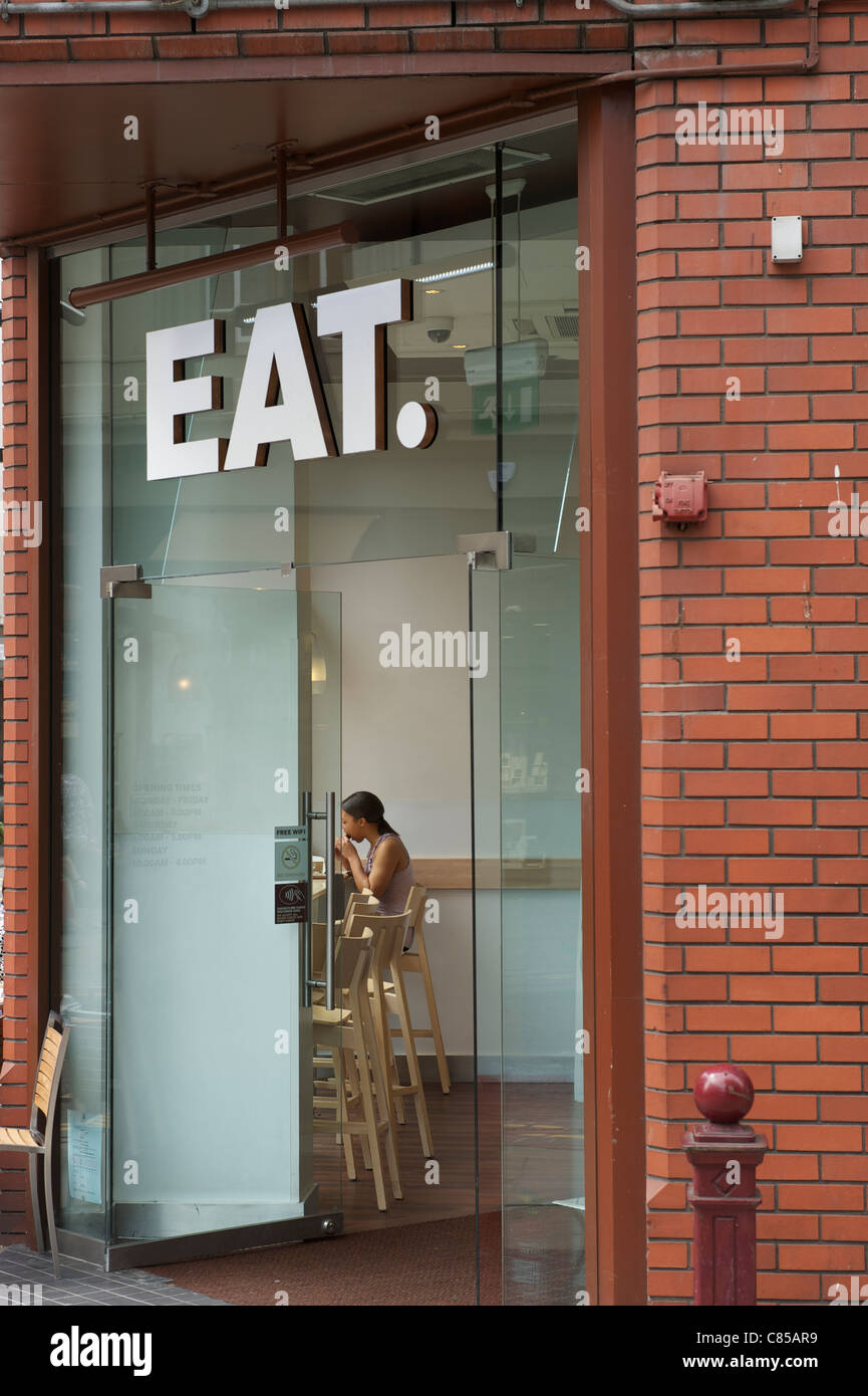 MANCHESTER city centre, EAT CAFE RESTAURANT Stock Photo - Alamy