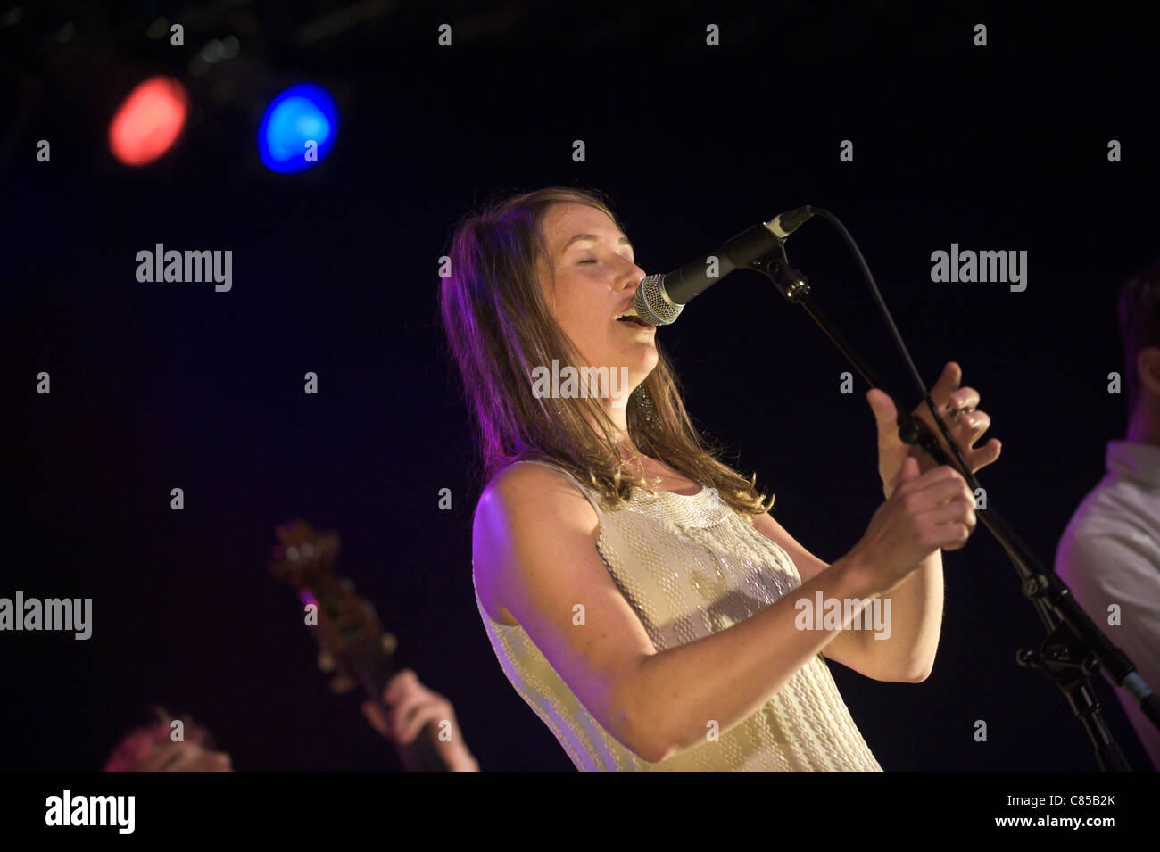 Emily Wright Project jazz singer performing on stage at Brecon Jazz ...
