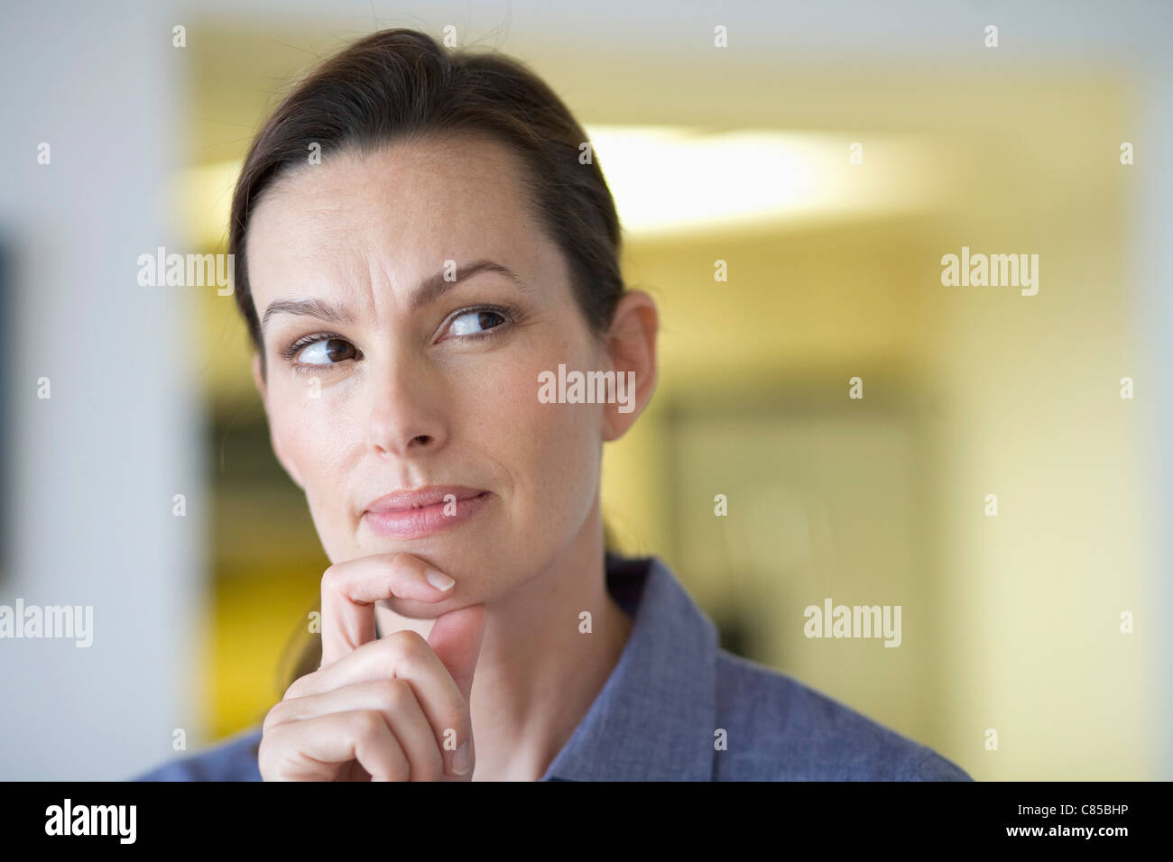 Woman Thinking, Florida, USA Stock Photo - Alamy
