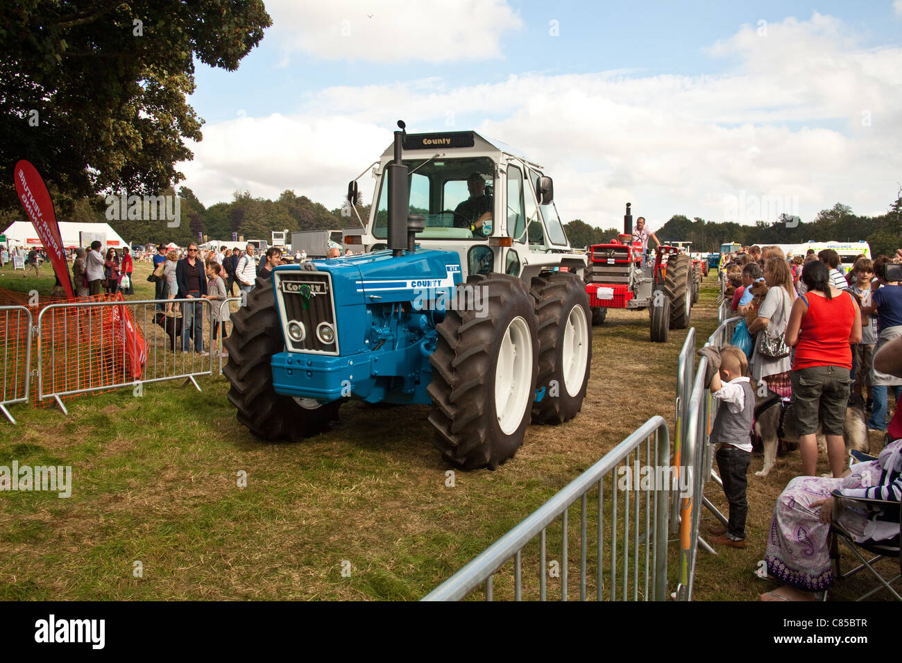 Vintage tractor on display at the Alresford Show 2011, Hampshire ...