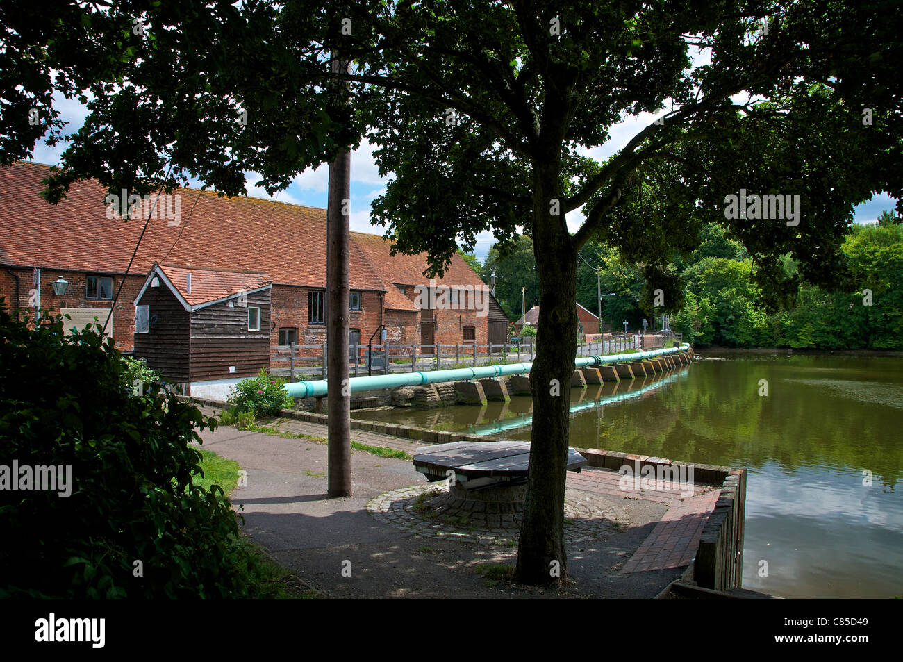 Eling Reach Hampshire UK Tide Mill Stock Photo - Alamy