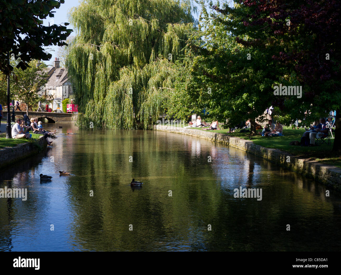 The River Windrush at Bourton-On-The-Water, Gloucestershire Stock Photo ...