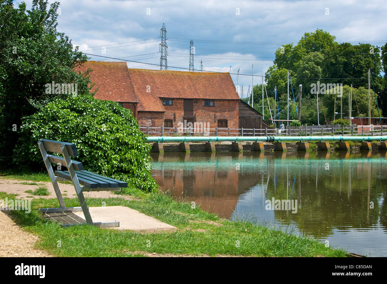 Eling Reach Hampshire UK Tide Mill Stock Photo - Alamy
