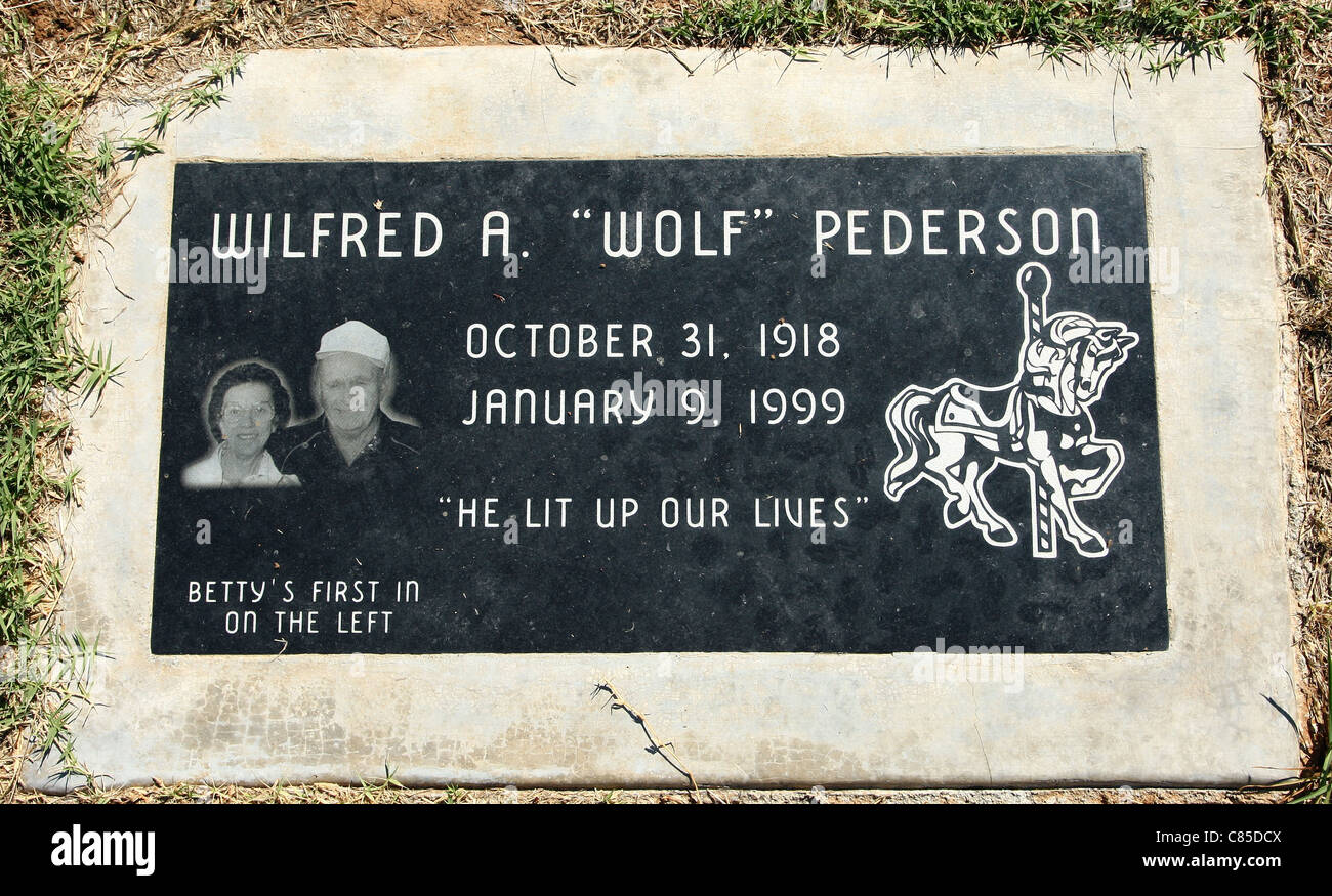 WILFRED A. PEDERSON AKA WOLF SHOWMEN'S REST AT THE EVERGREEN MEMORIAL ...