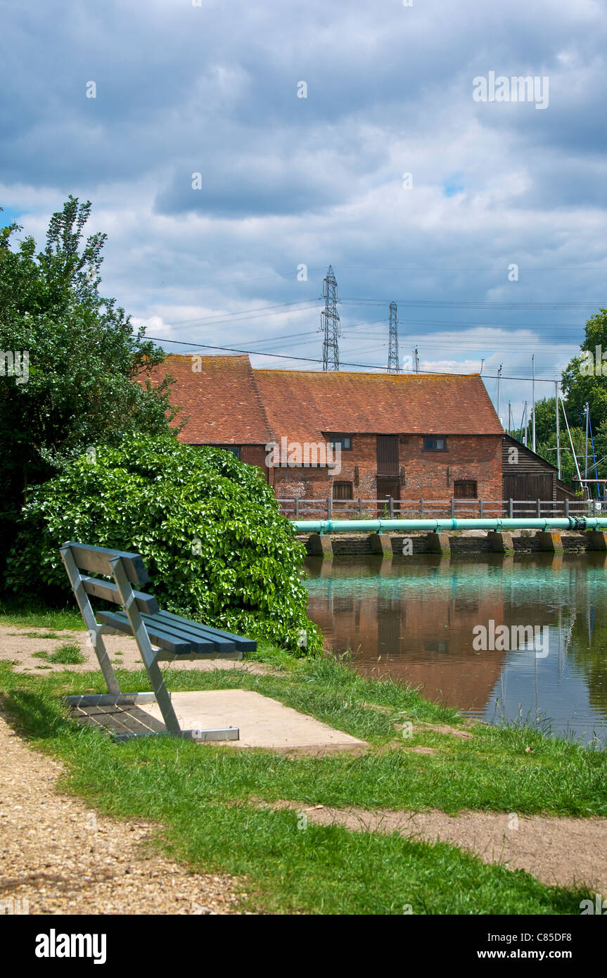 Eling Reach Hampshire UK Tide Mill Stock Photo - Alamy