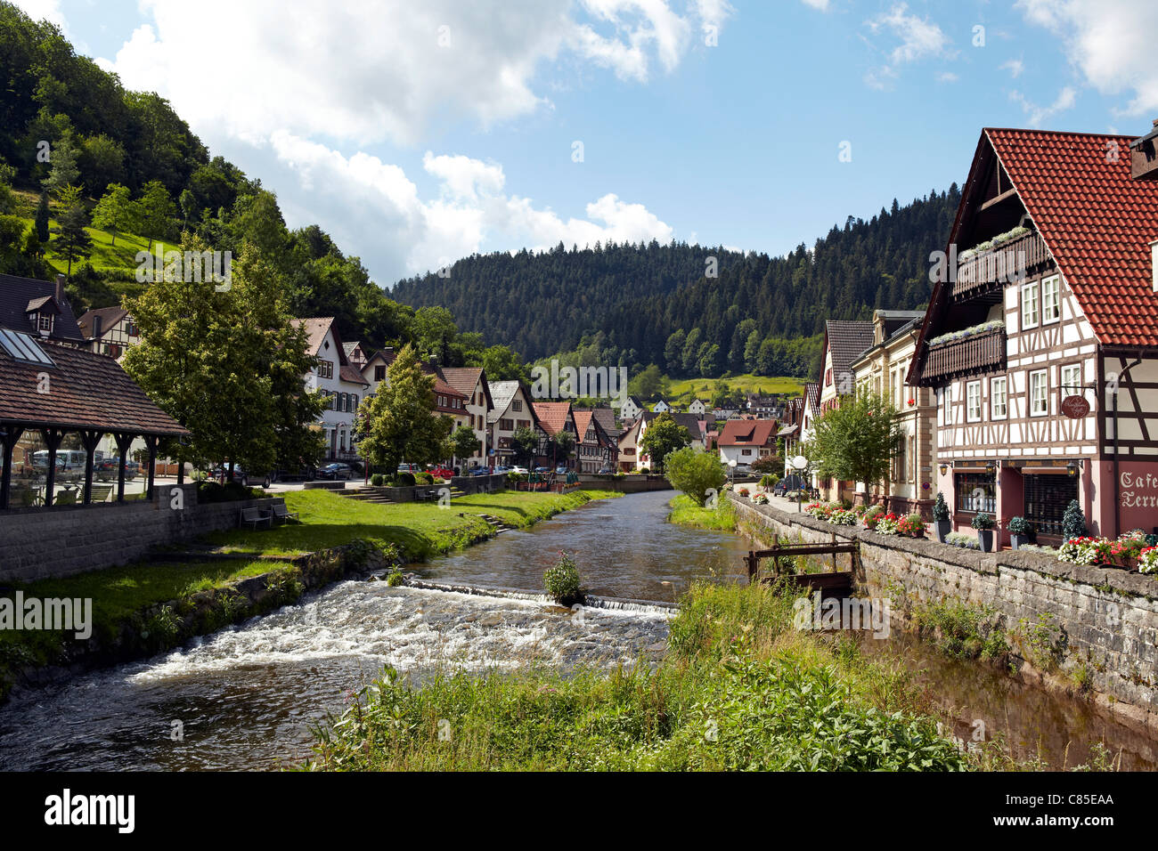 Kinzig river schiltach village hi-res stock photography and images - Alamy