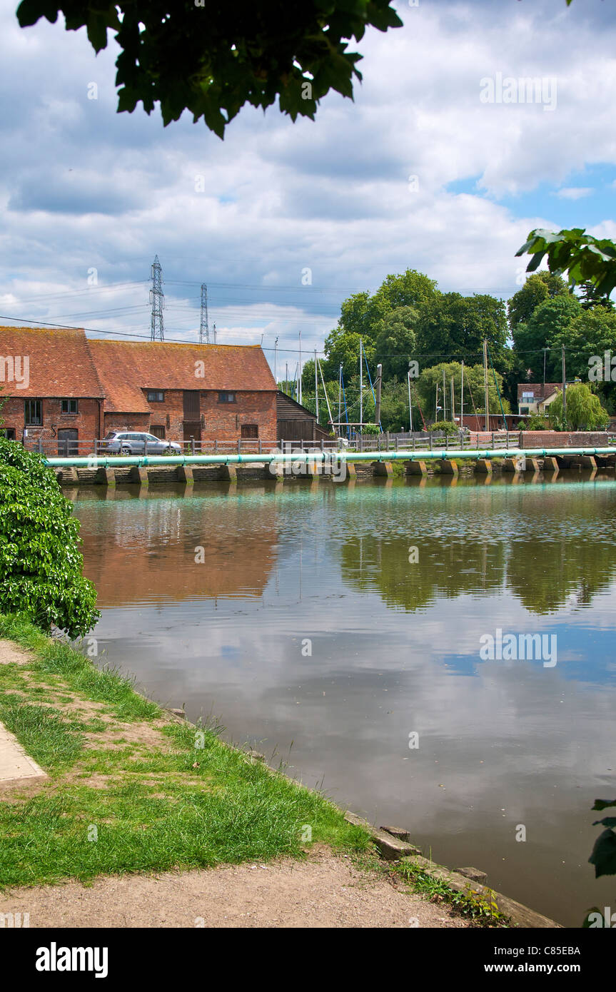 Eling Reach Hampshire UK Tide Mill Stock Photo - Alamy