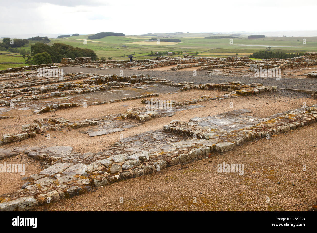 The ruins of the barracks of the Roman fort Stock Photo - Alamy