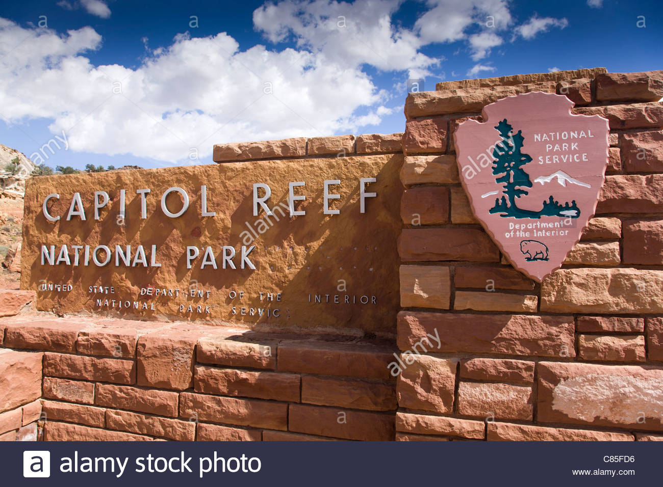 Capitol Reef Park Sign Stock Photos & Capitol Reef Park Sign Stock ...