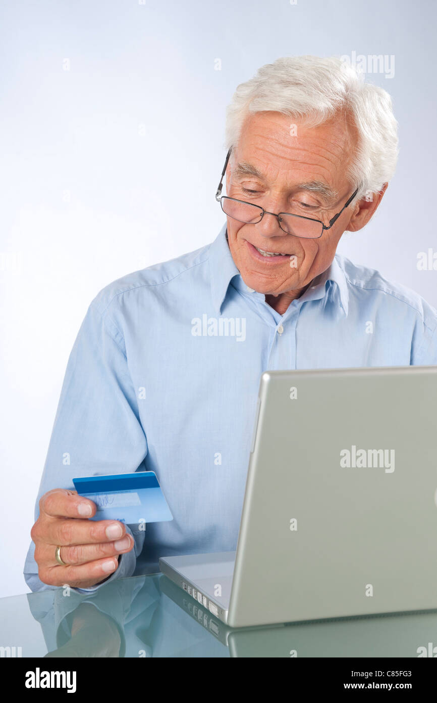 Man On-line Shopping Stock Photo - Alamy