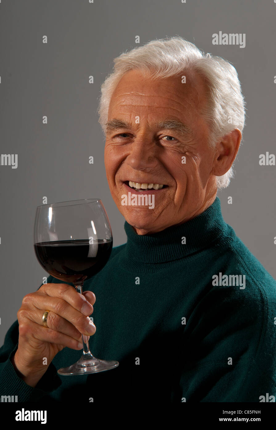 Man Drinking Wine Stock Photo - Alamy