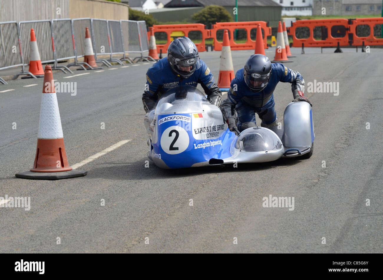 vintage bike racing isle of man tt Stock Photo - Alamy