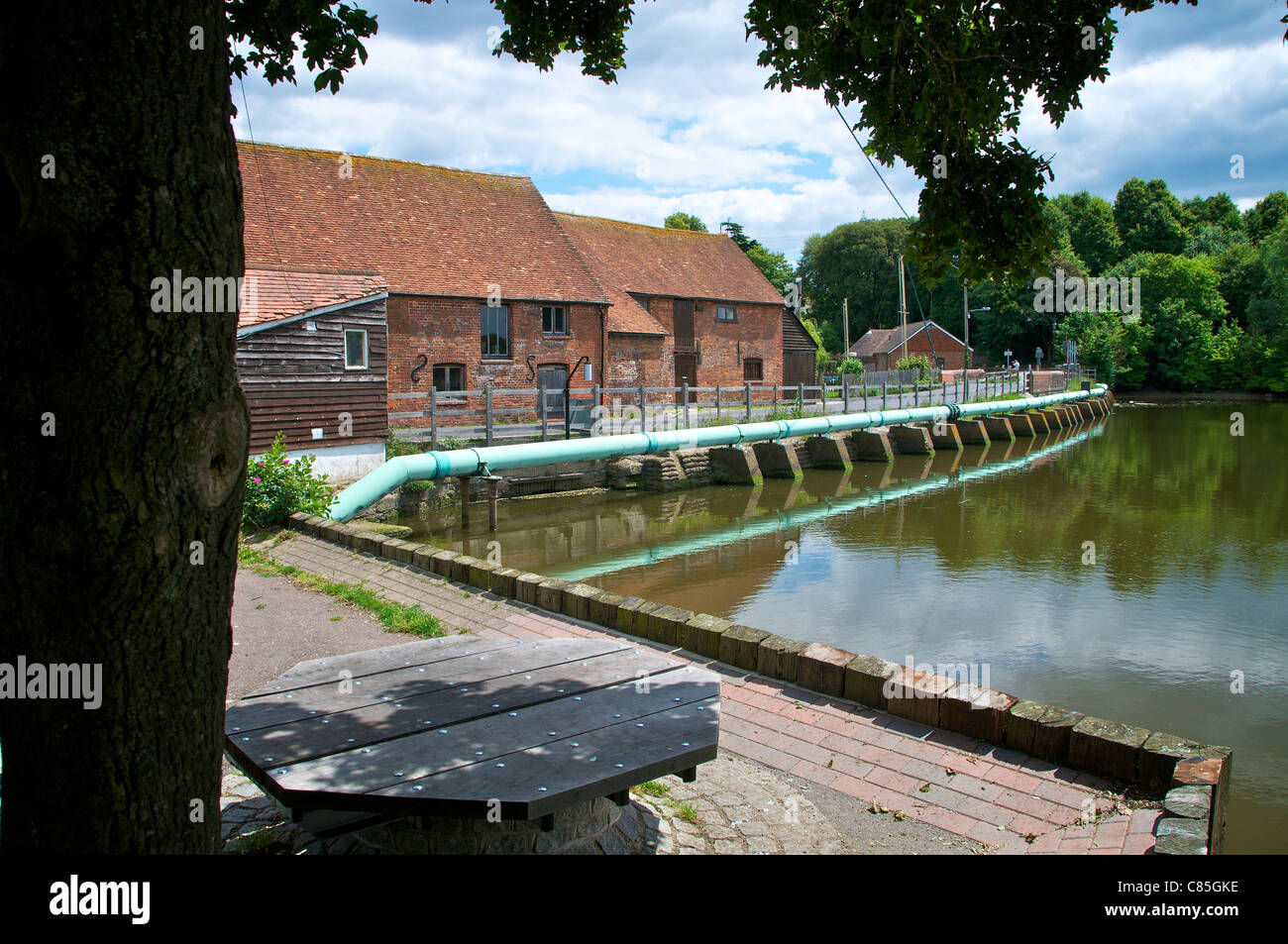 Eling Reach Hampshire UK Tide Mill Stock Photo - Alamy