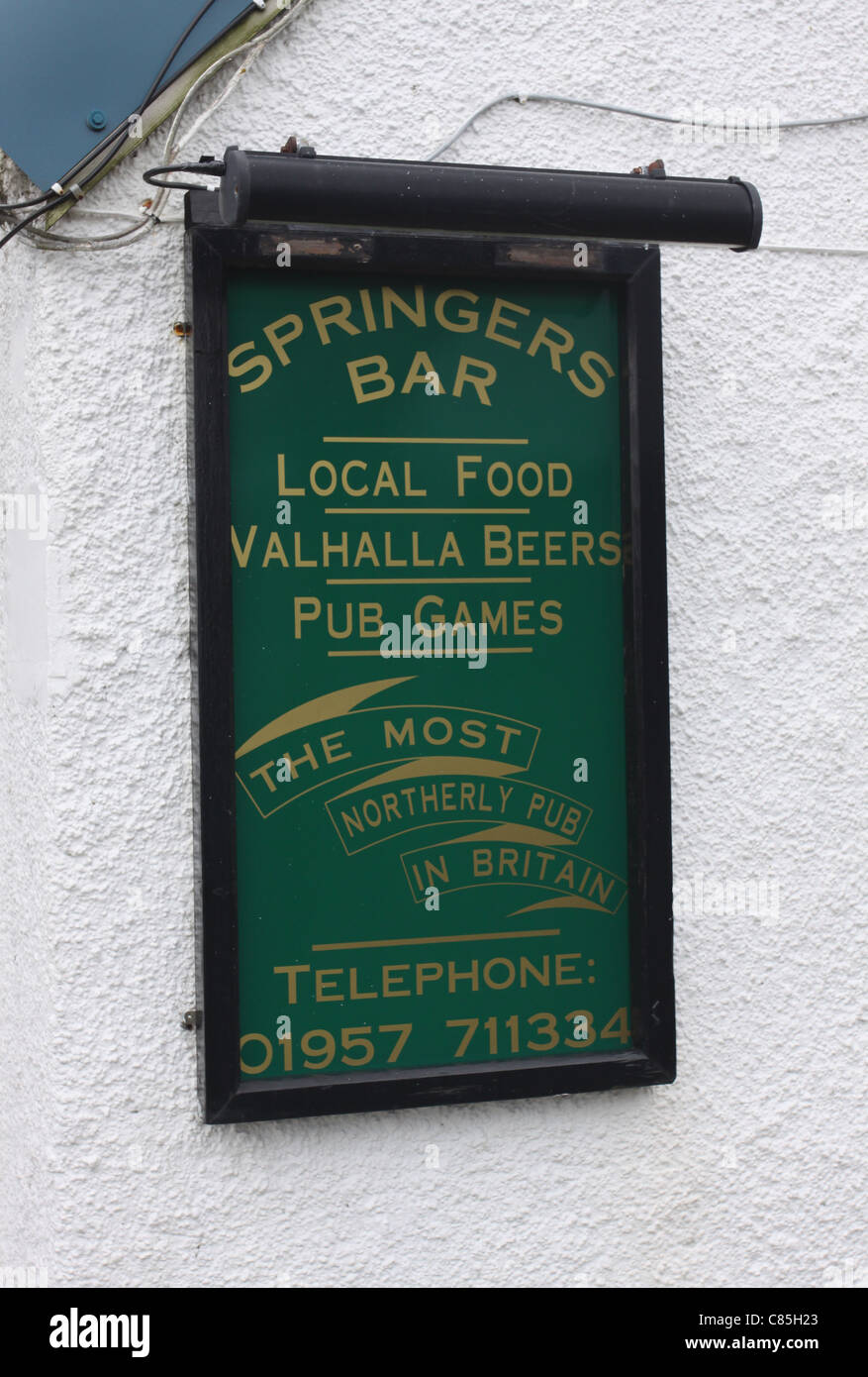 Most Northerly pub Springers Bar Baltasound Unst Shetland Islands ...