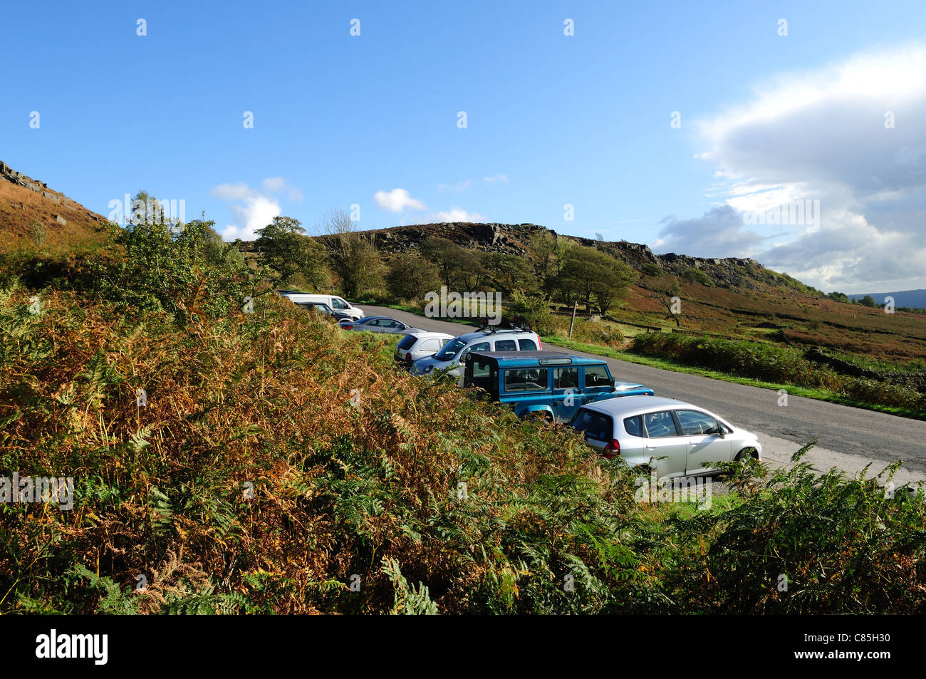 Curbar Edge ,Car Parking Stock Photo - Alamy