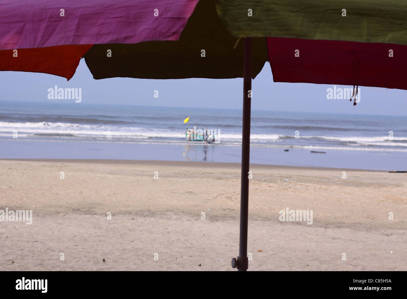 Sea Under Umbrella Stock Photo - Alamy