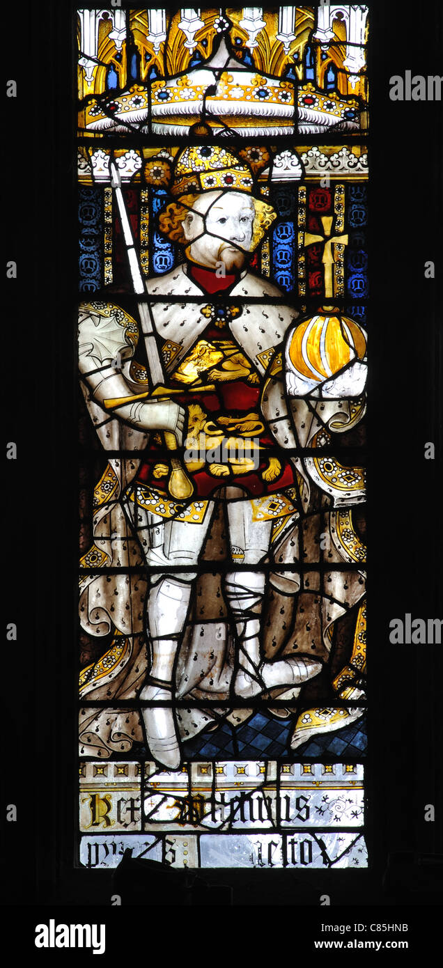 William the Conqueror stained glass, St. Mary`s Guildhall, Coventry ...