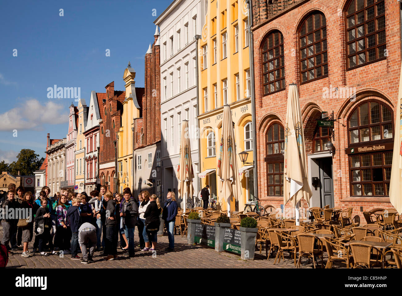 renovated buildings on the northern side of the Alter Markt old market ...