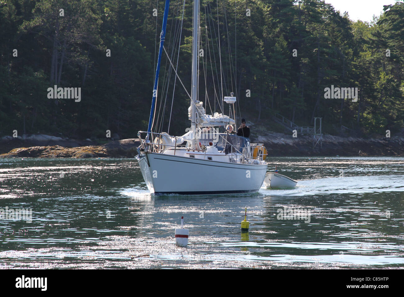 Sail boat motoring hi-res stock photography and images - Alamy