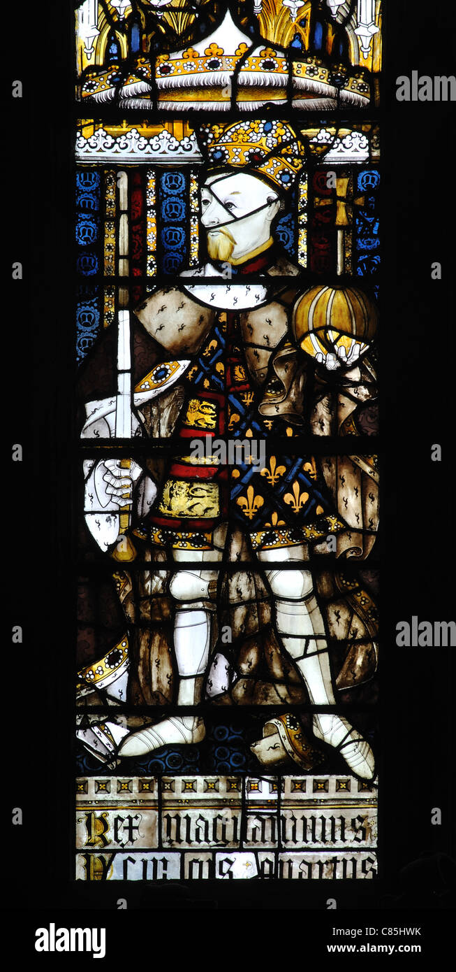 King Henry IV stained glass, St. Mary`s Guildhall,, Coventry, West ...