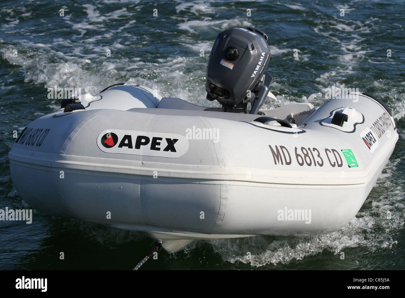 Inflatable dinghy tender hi-res stock photography and images - Alamy