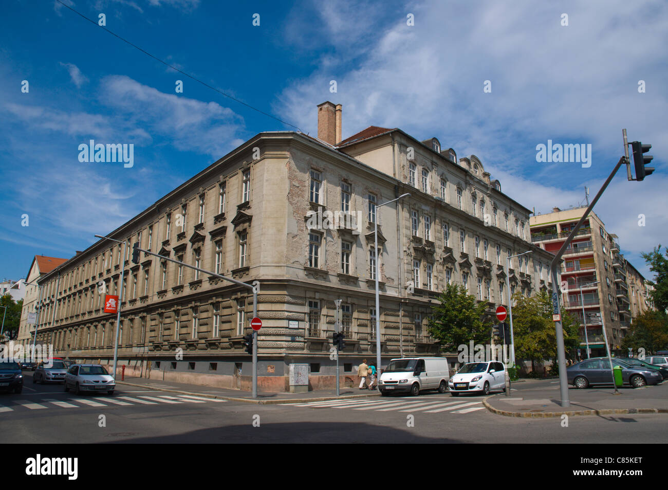 Fö utca the main street of Vizivaros in Buda district Budapest Hungary ...