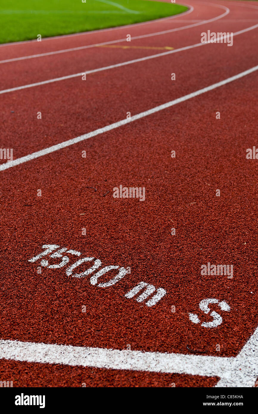 Sport grounds concept - Athletics Track Lane Numbers Stock Photo - Alamy