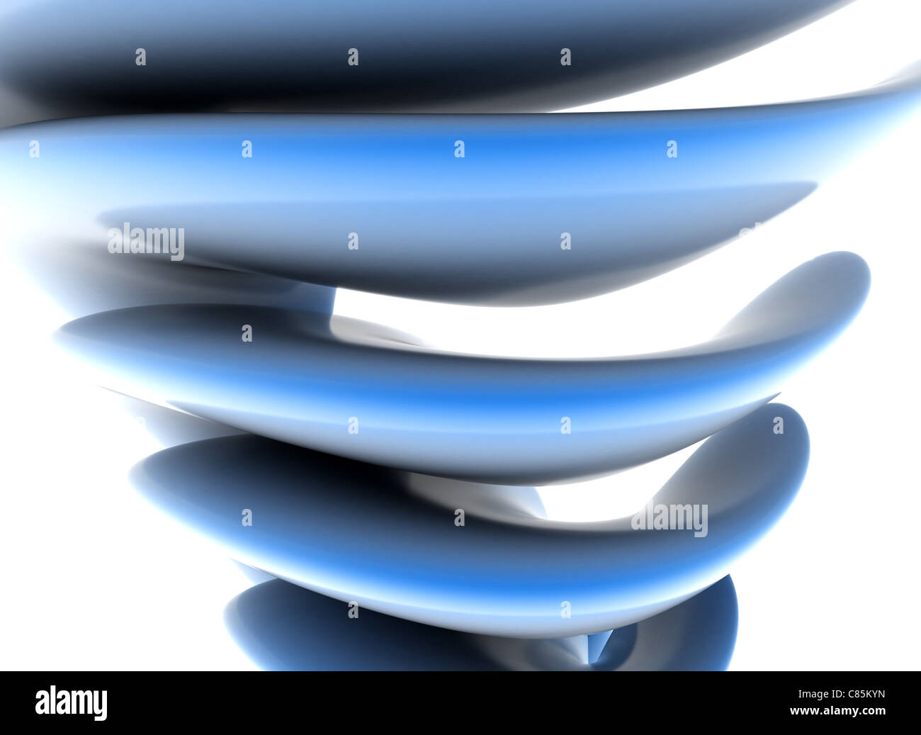 Abstract soft curved 3d shape Stock Photo - Alamy