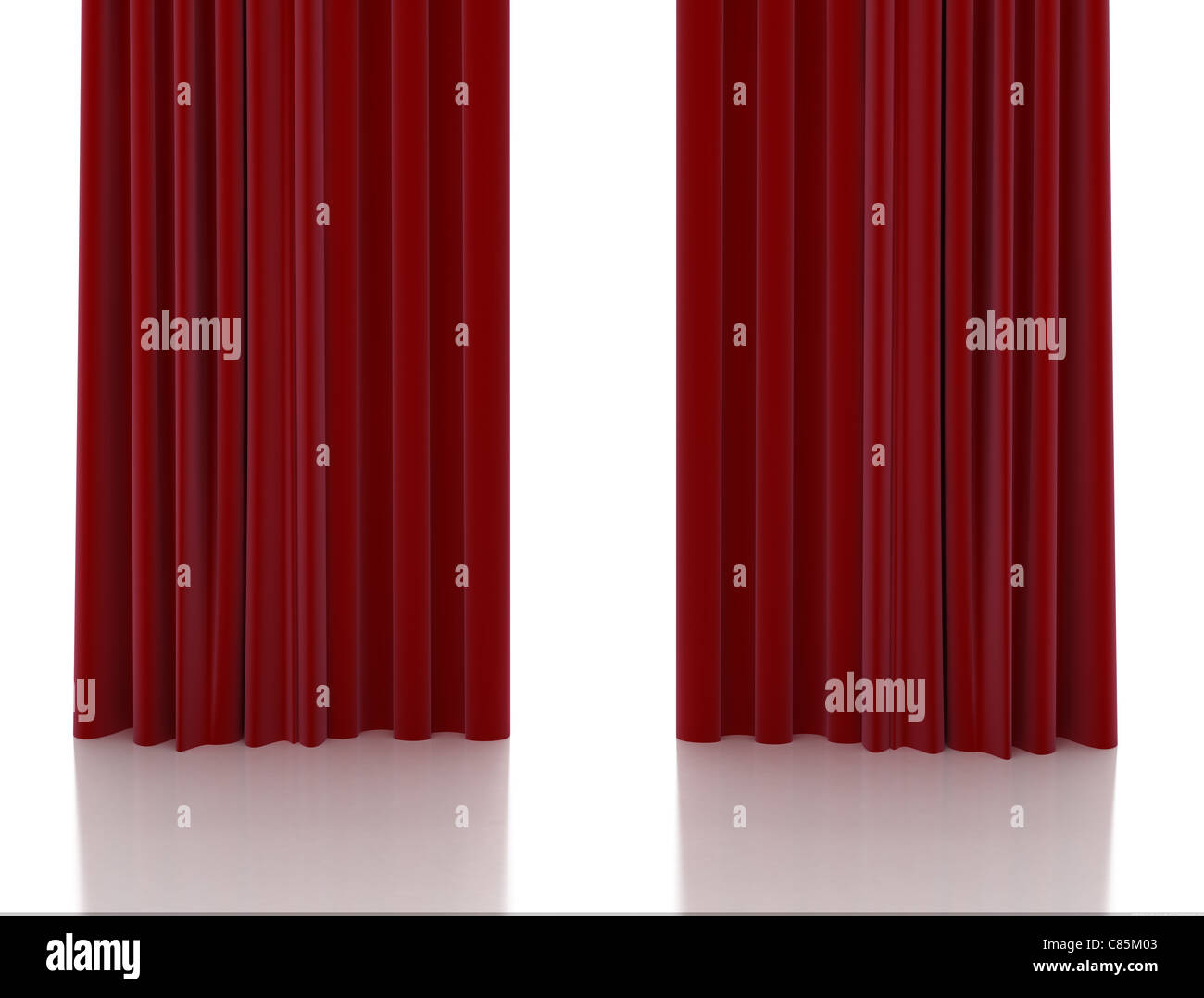 Red curtain drapes hi-res stock photography and images - Alamy