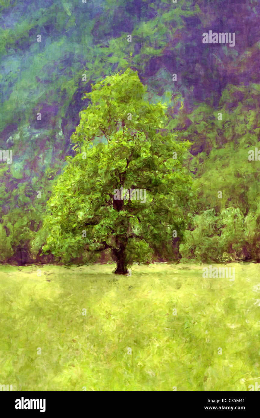 Vibrant tree painting hi-res stock photography and images - Alamy