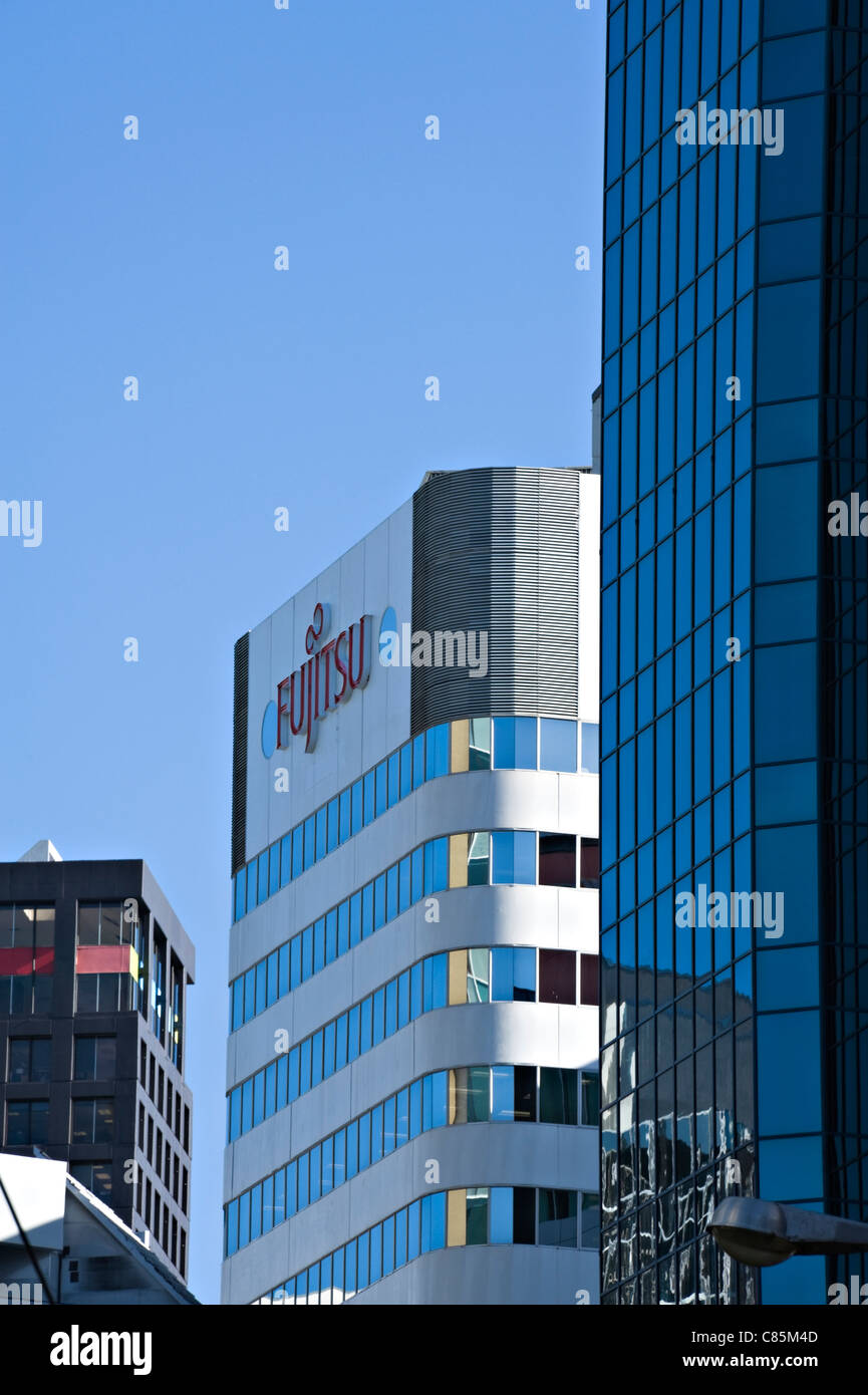 The Modern Fujitsu Office Tower Building in Wellington North Island New ...