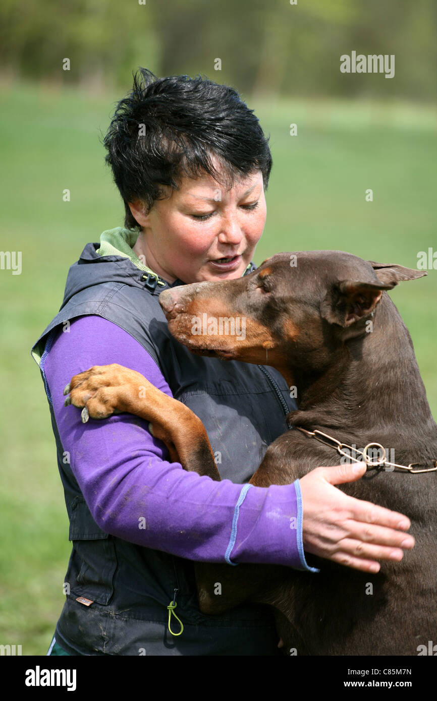 Human training dog hi-res stock photography and images - Alamy
