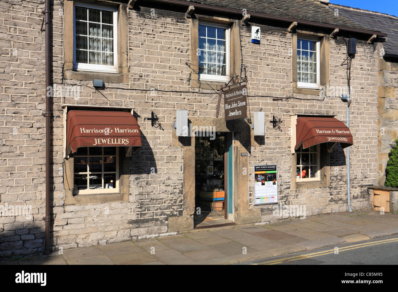 Harrison and Harrison Blue John Stone Jewellers shop in Castleton ...