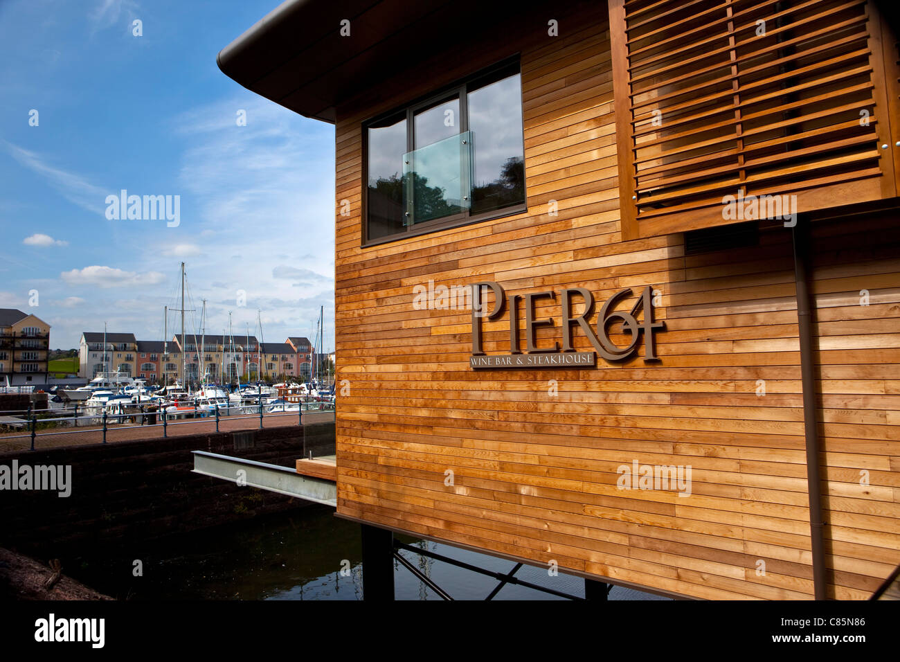 Exterior pier 64 penarth marina south wales hi-res stock photography ...