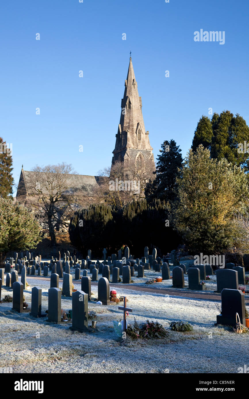 View of Ambleside Parish Church of St Mary The Virgin, Lake District ...