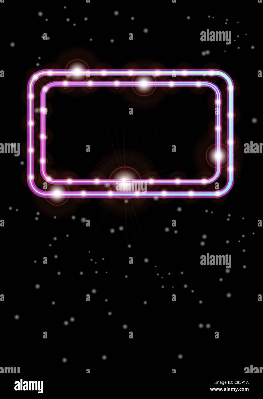 Abstract Background - Glowing Frame on Night Sky Background Stock Photo ...