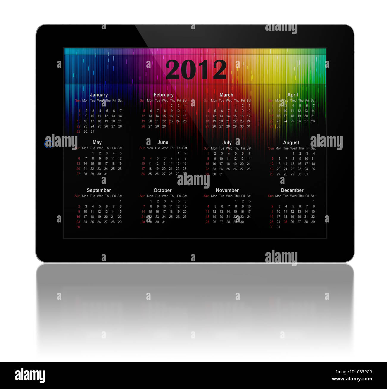 Calendar 2012 tablet pc hi-res stock photography and images - Alamy
