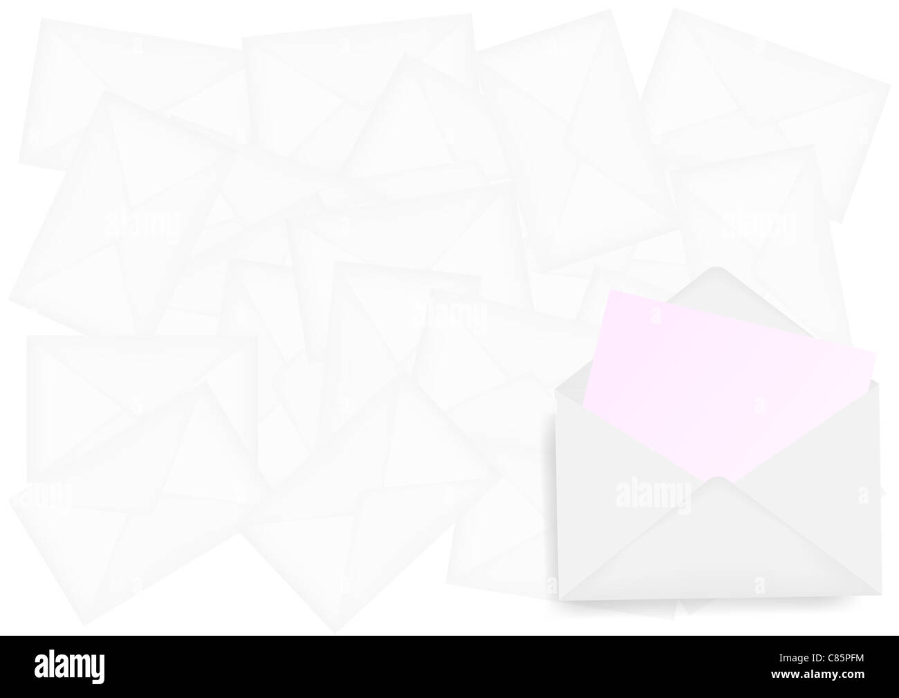 Background - Closed and Open Envelopes on White Background Stock Photo ...