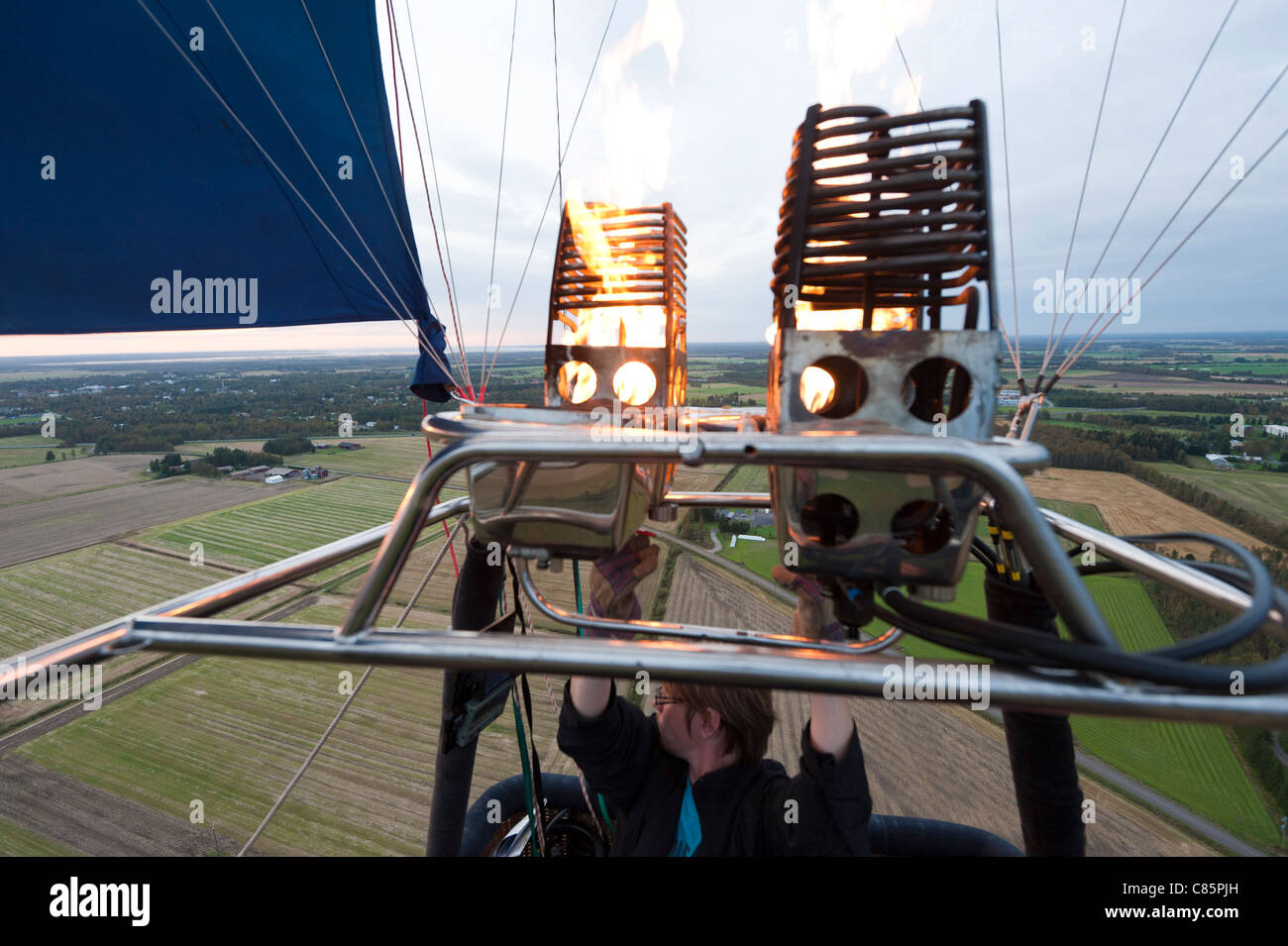 Detail of a hot air balloon "engine Stock Photo - Alamy
