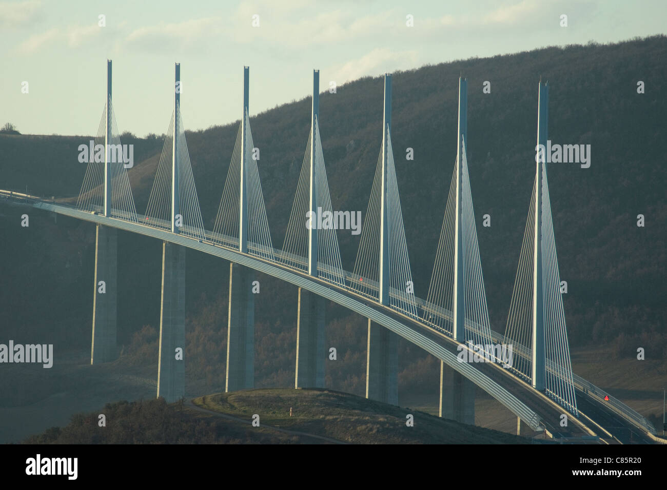 Millau viaduct over the Tarn river is the world's tallest bridge: a ...
