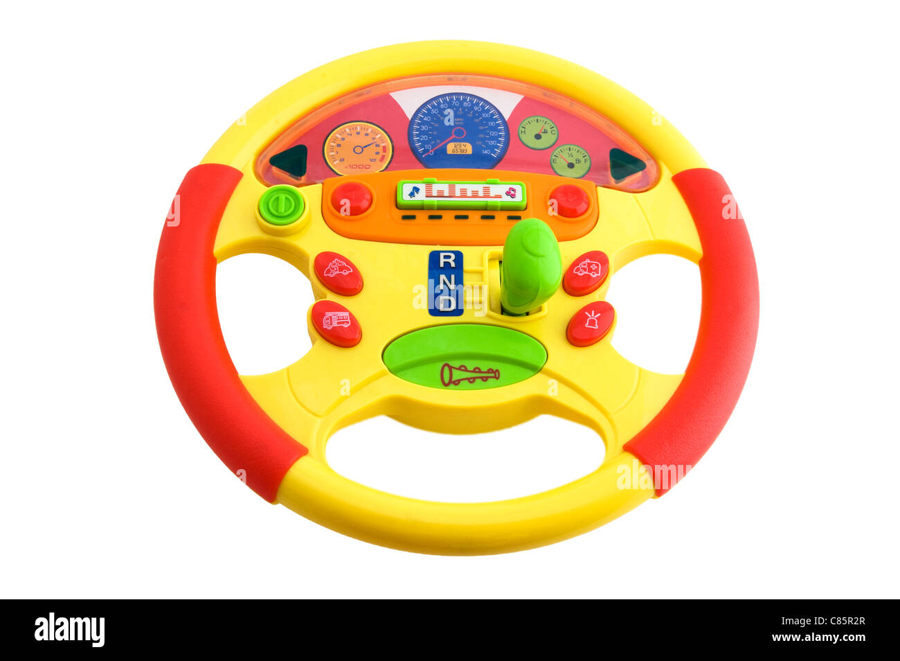 object on white - toy steering wheel close up Stock Photo - Alamy