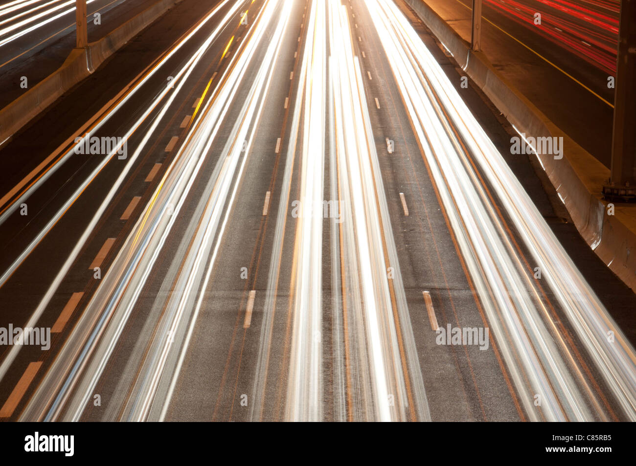 Headlight on the highway Stock Photo - Alamy