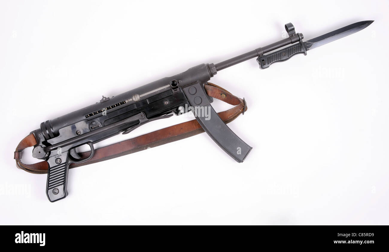 Yugoslavian M56 SMG chambered for the 7.62 x 25mm Tokarev round. The ...