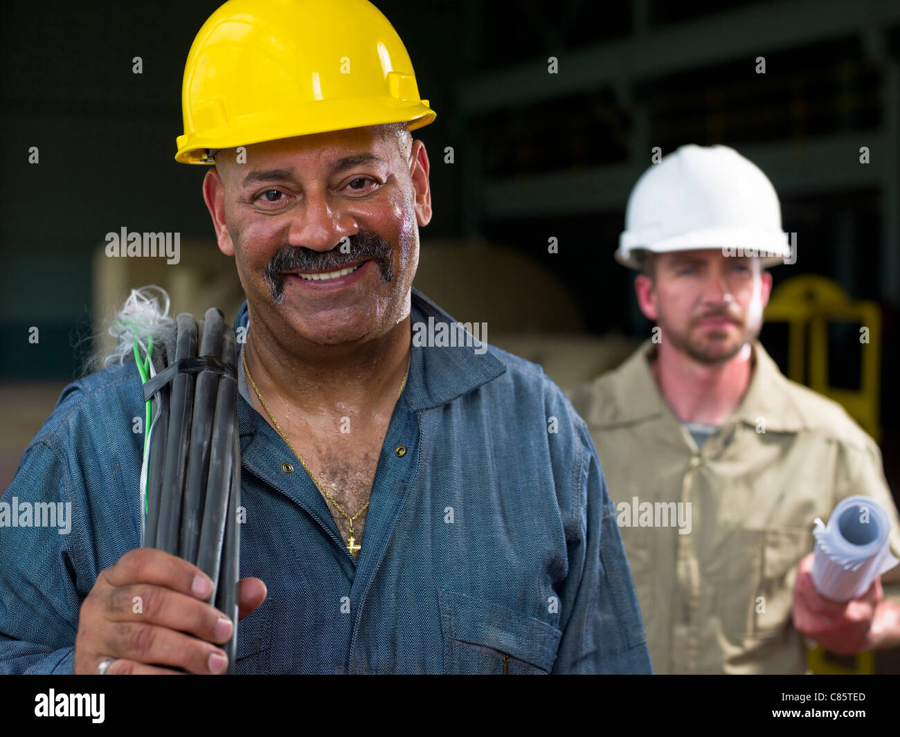 Construction Guy With Mustache