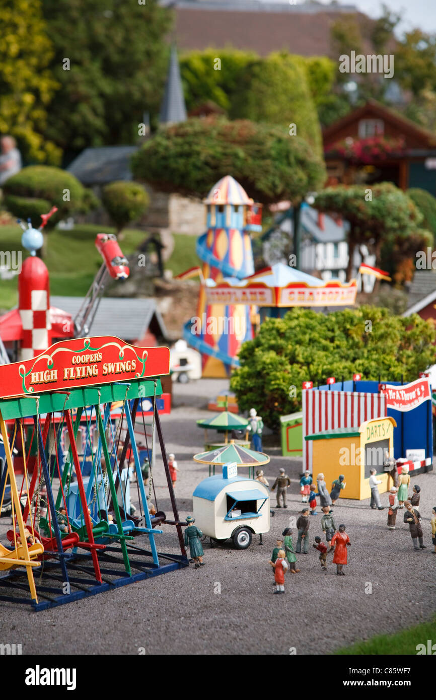 Model fairground at Bekonscot model village and railway, Beaconsfield ...