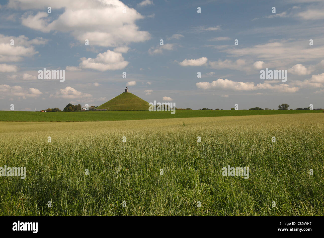 The Waterloo Battlefield viewed from close to the Hougoumont Farm ...