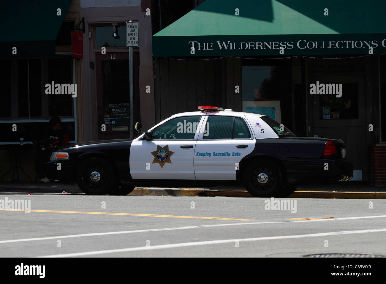 Sausalito Police car parked in Sausalito Stock Photo - Alamy